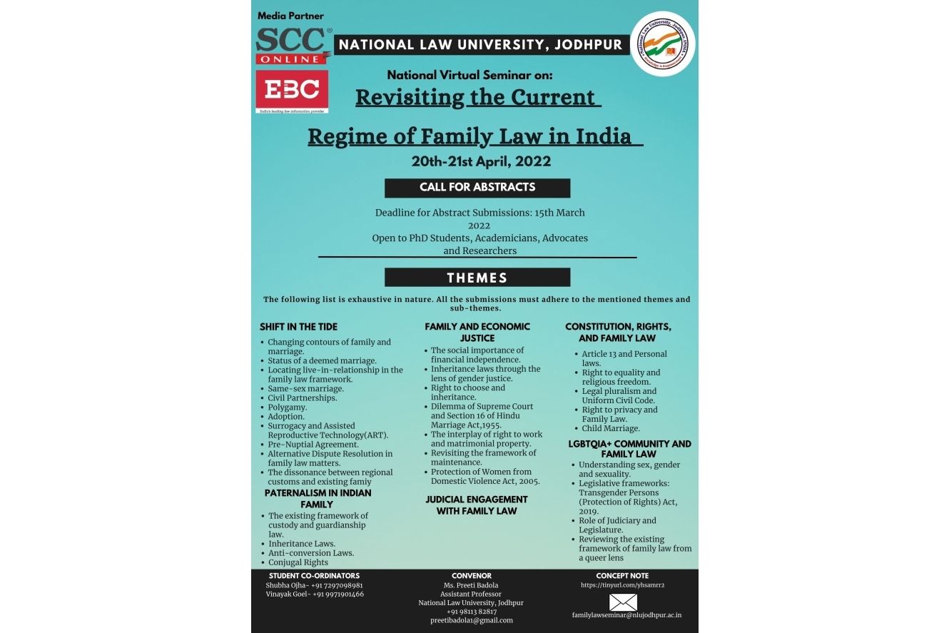 NLUJ National Seminar On Revisiting The Current Regime Of Family Law nluj-national-seminar-on-revisiting-the-current-regime-of-family-law